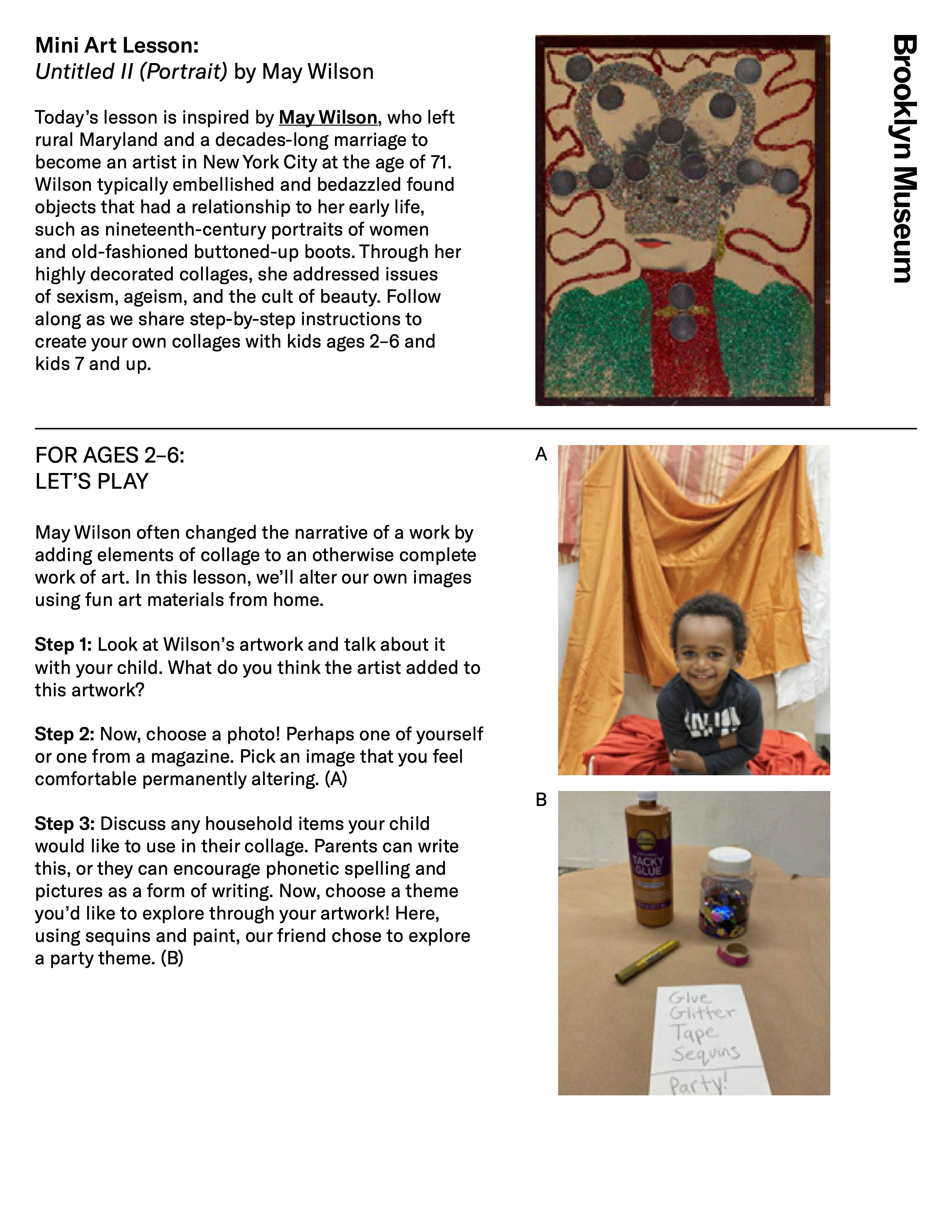 Mini Art Lesson: Untitled II (Portrait) by May Wilson · Brooklyn Museum