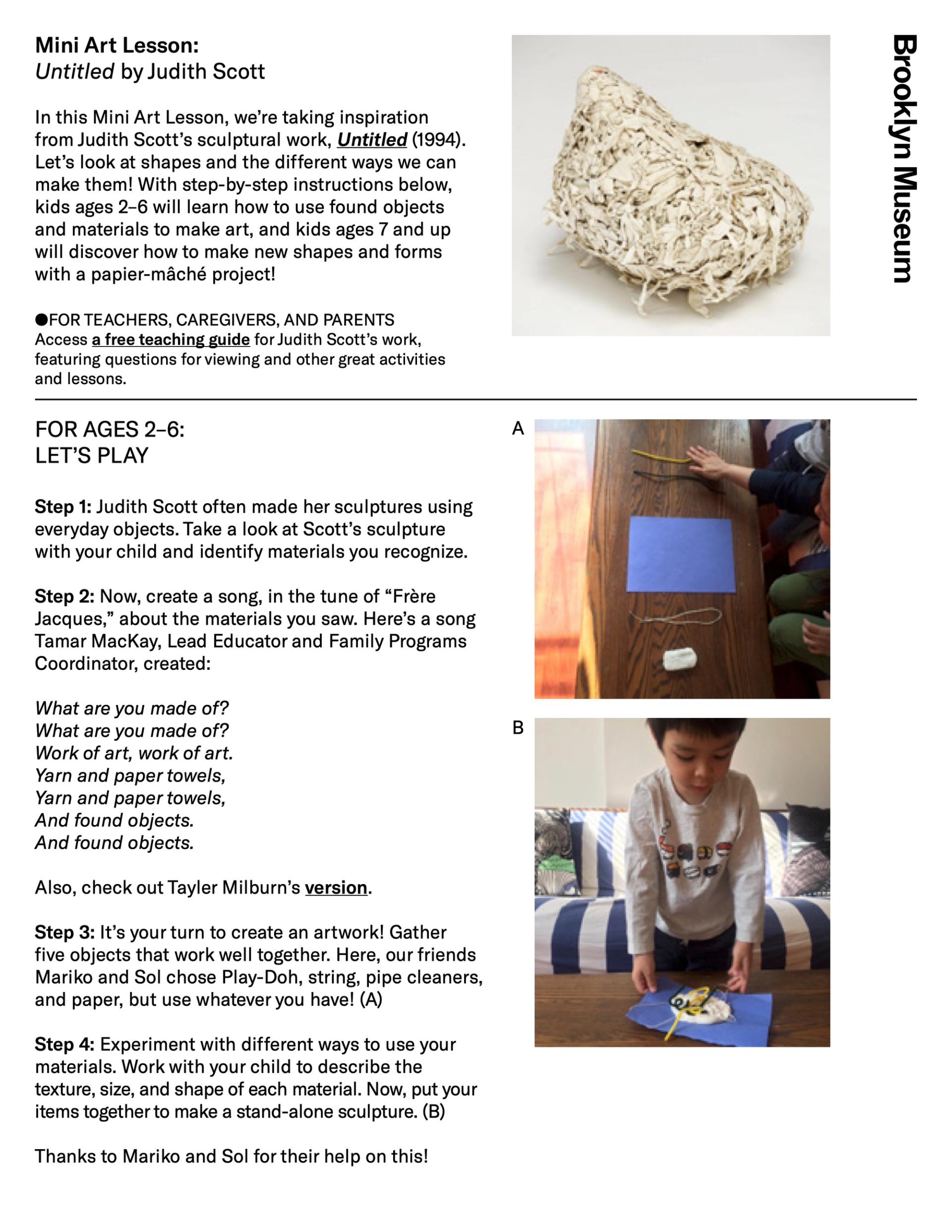 Mini Art Lesson: Untitled by Judith Scott · Brooklyn Museum