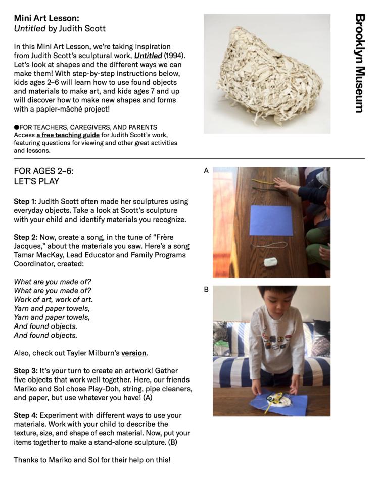 Mini Art Lesson: Untitled by Judith Scott · Brooklyn Museum