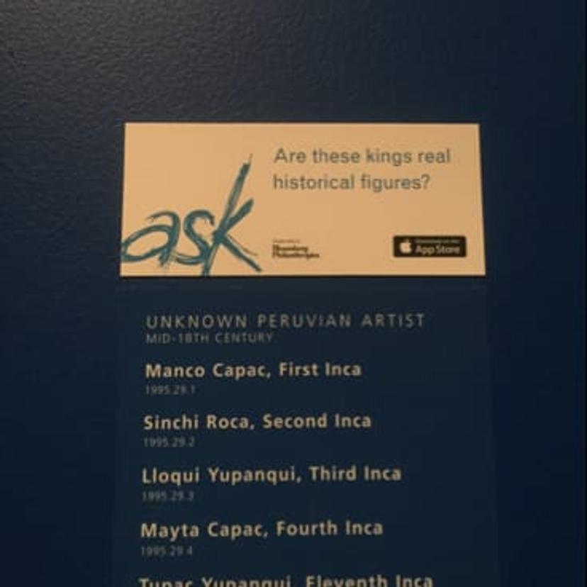 Inca Roca, Sixth Inca, 1 of 14 Portraits of Inca Kings · Brooklyn Museum