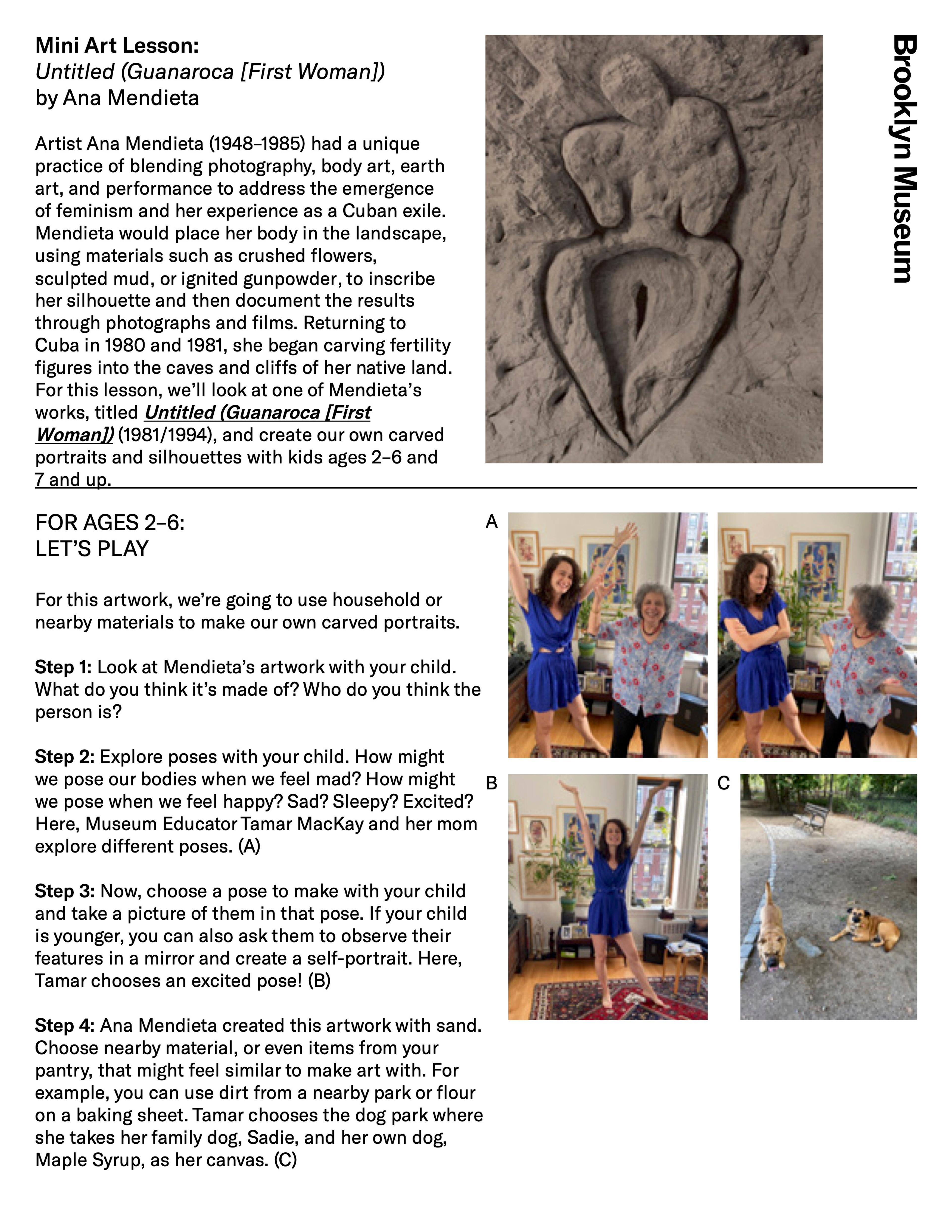 Mini Art Lesson: Untitled (Guanaroca [First Woman]) by Ana Mendieta · Brooklyn Museum